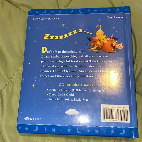 Disney | Accents | Disney Sleepy Time Fun Book And Cd | Poshmark